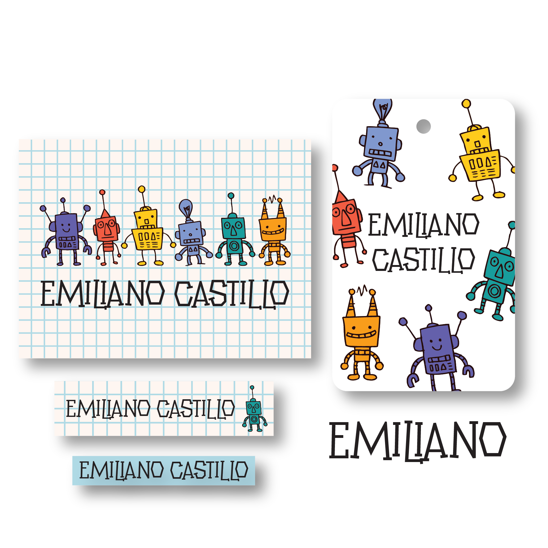 SET ESCOLAR ROBOTS– Velvet Design Shop